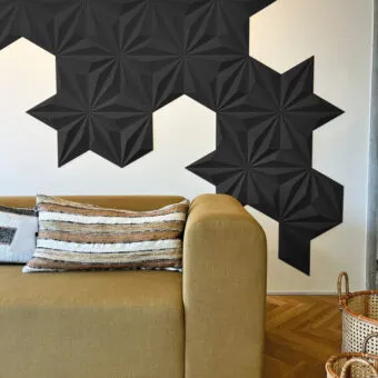 Diamond Black - 1 3/16" (30mm) – 3D Acoustic Cork Wall Panels (WDiBk30 ...