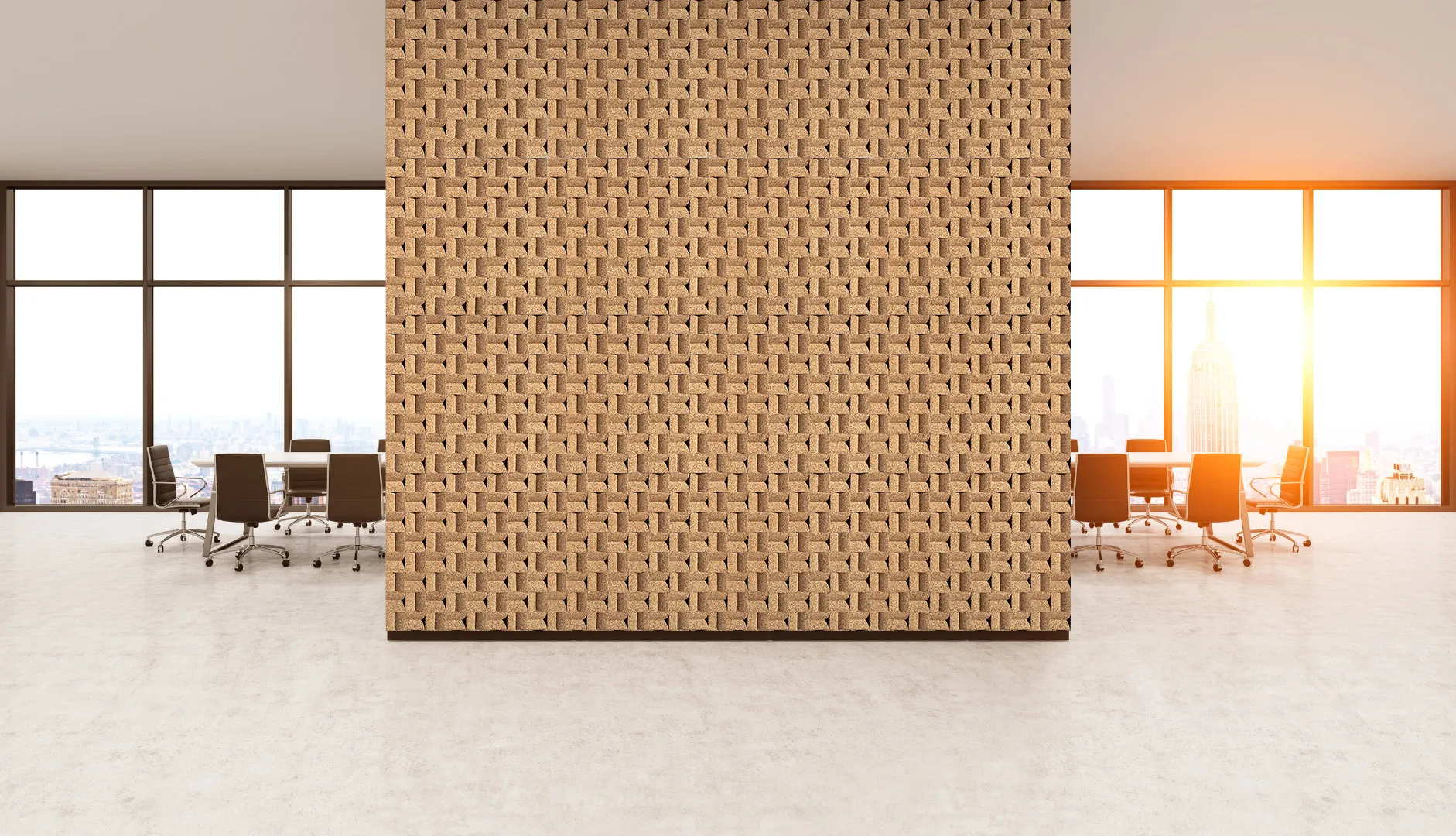 Greece Wood - 63/64" (25mm) - 3D Cork Wall Panels (WGWo25) - ICork Floor