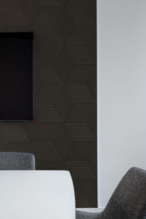 Linear Wood Black - 25/64" (10mm) - 3D Acoustic Cork Wall Panels ...