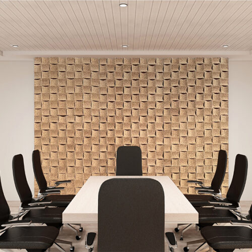 Wave Wood - ²⁵/₃₂" (20mm) - 3D Cork Wall Panels (WWWo20)