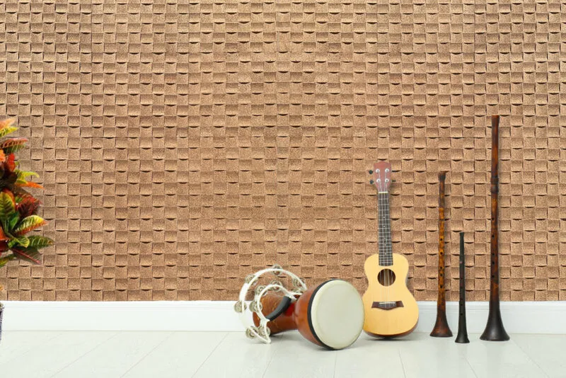 Wave Wood 25/32” (20mm) 3D Acoustic Cork Wall Panels (WWWo20)