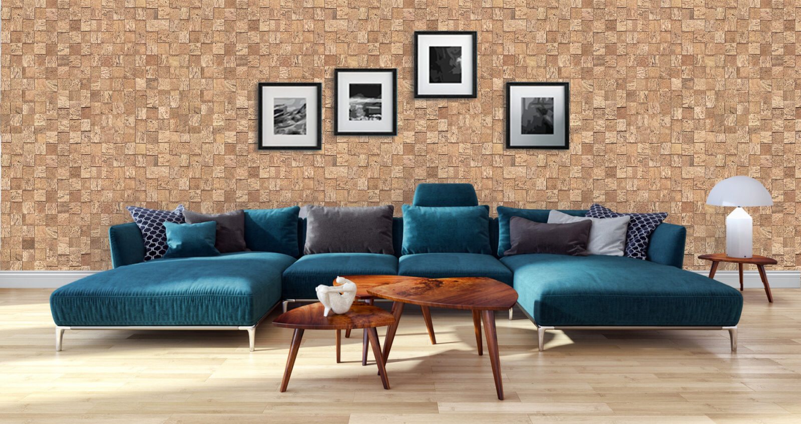 Wood Cubes – 25/64″ (10mm) – Cork Wall Tiles (WWoCu10) – iCork Floor